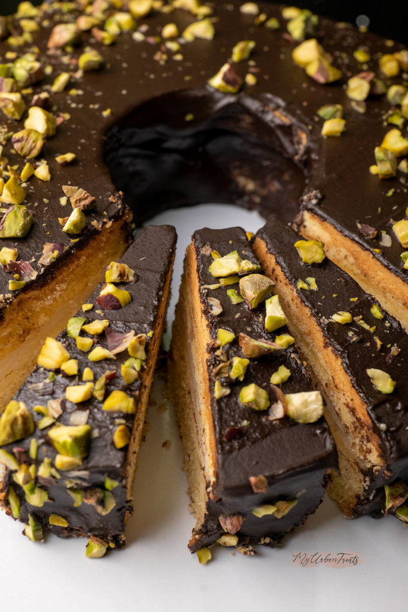 Marzipan Cake with Chocolate Ganache | My Urban Treats