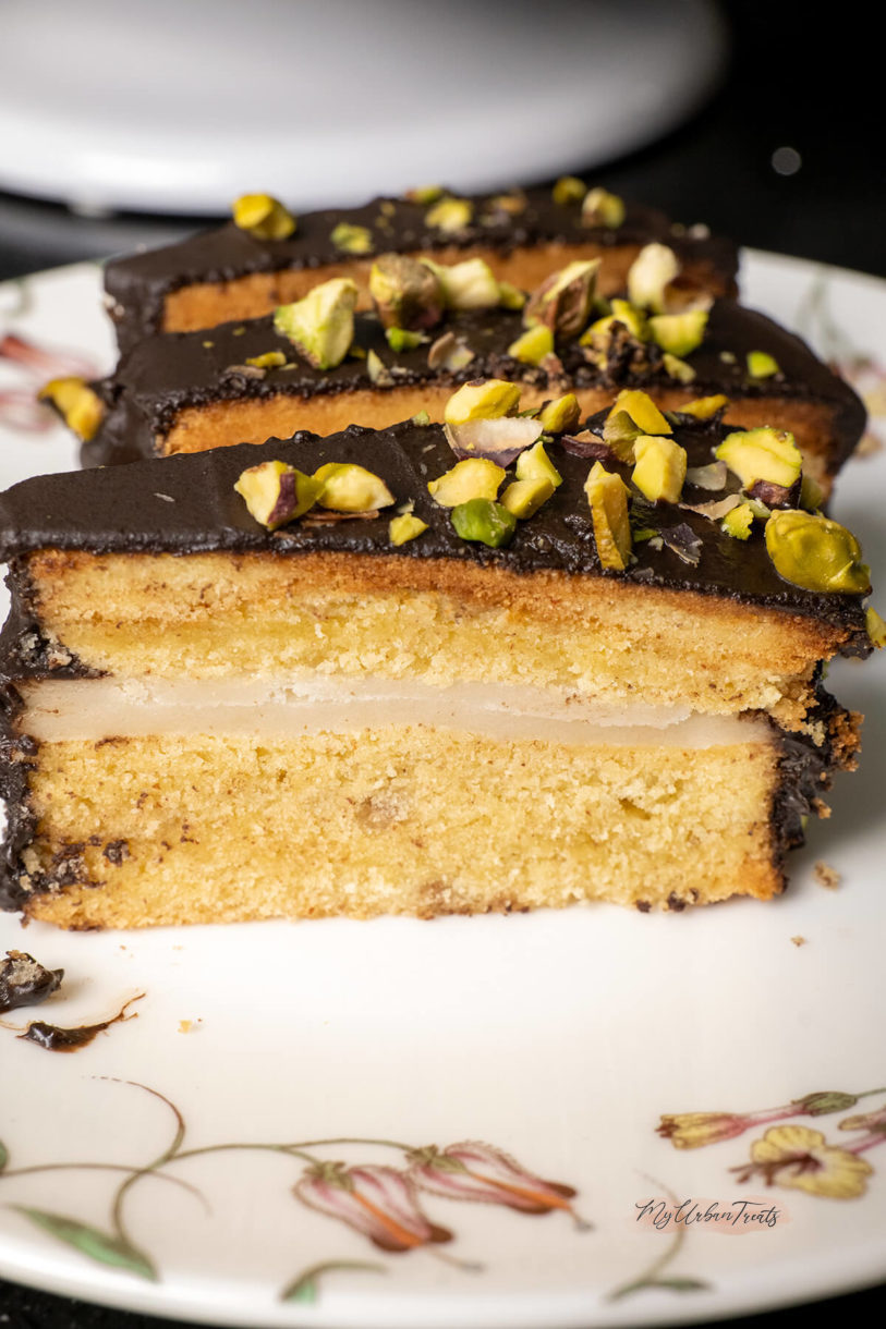 Marzipan Cake with Chocolate Ganache | My Urban Treats