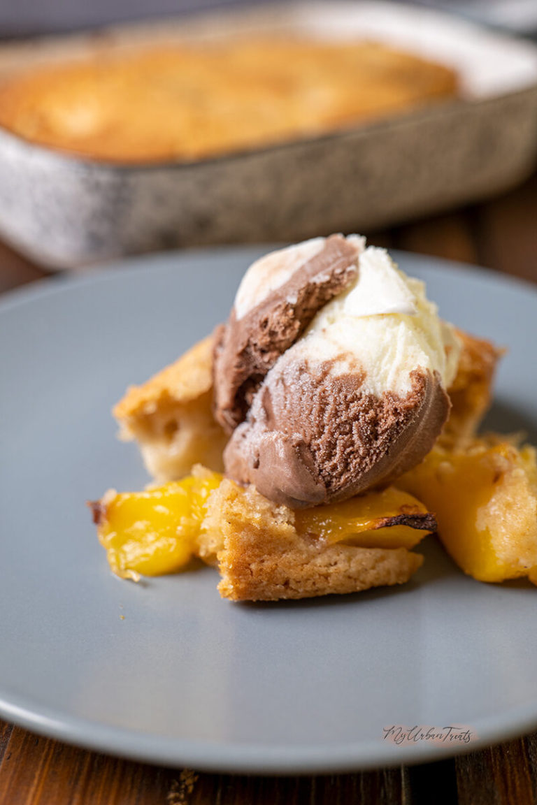 Quick and Easy Peach Dump Cake from Scratch | My Urban Treats