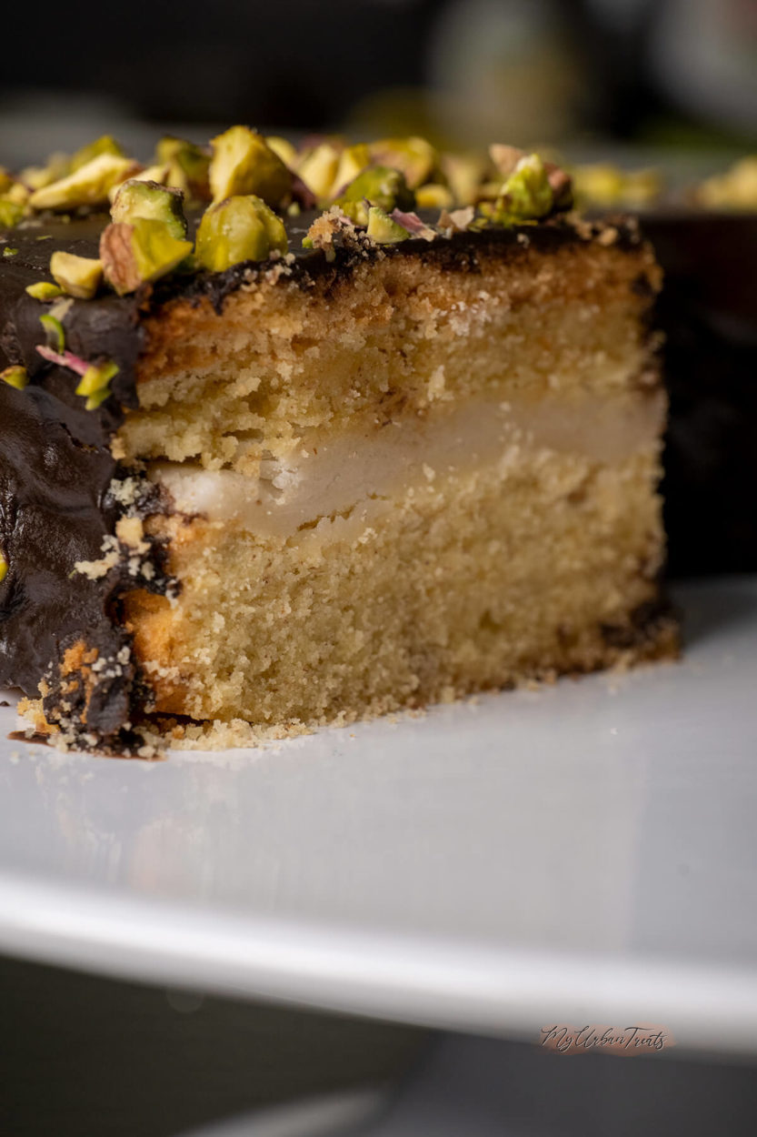 Marzipan Cake with Chocolate Ganache | My Urban Treats